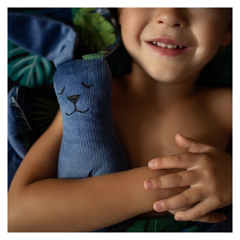 Bunny Velvet - Navy / Hello World Birds